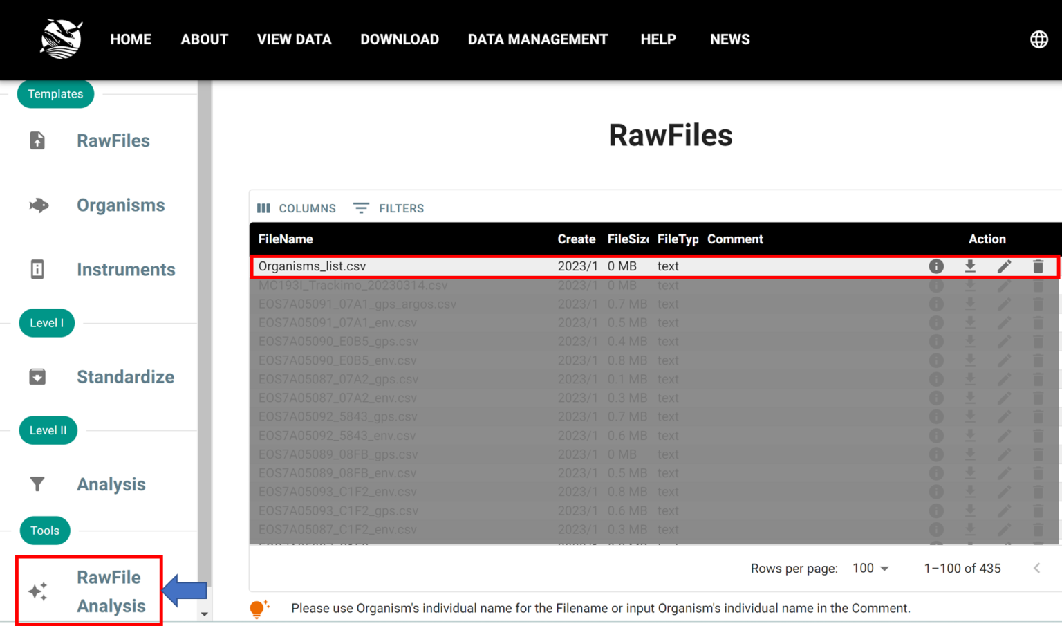 7-1. rawfile_batch_organisms: Bulk register Organisms using a CSV file – BiP Help